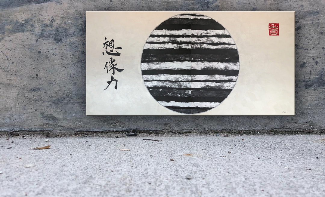 Buy original colorful Zen paintings with Chinese Calligraphy – Shogo ...