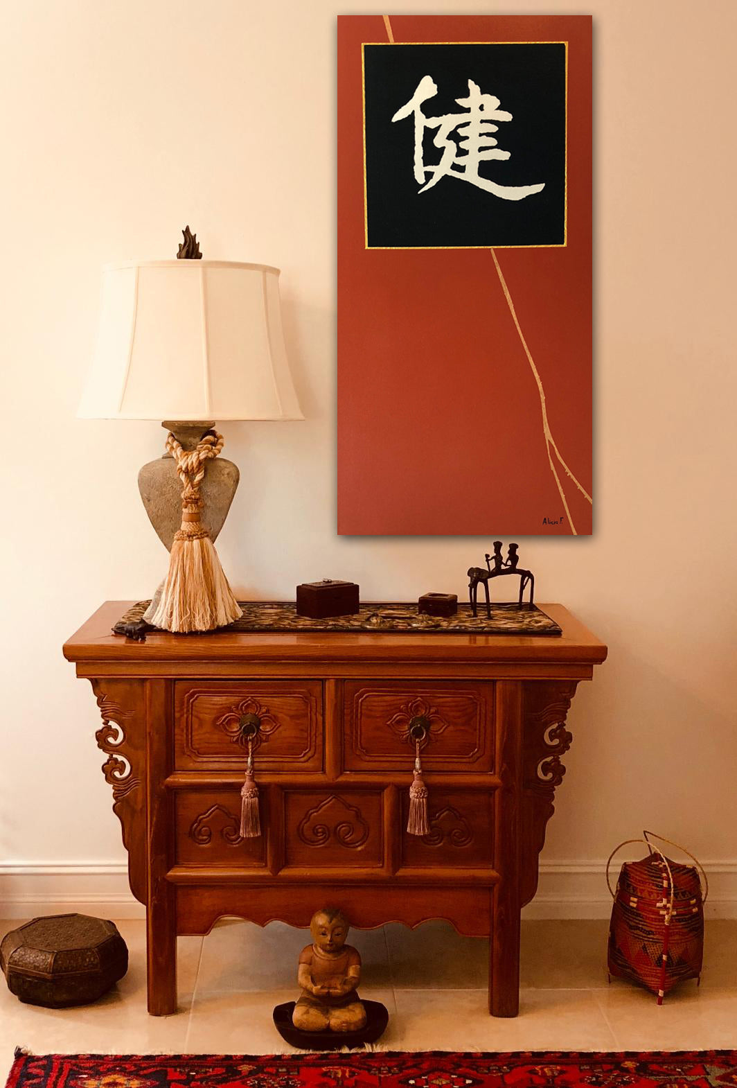 Buy original colorful Zen paintings with Chinese Calligraphy – Shogo ...